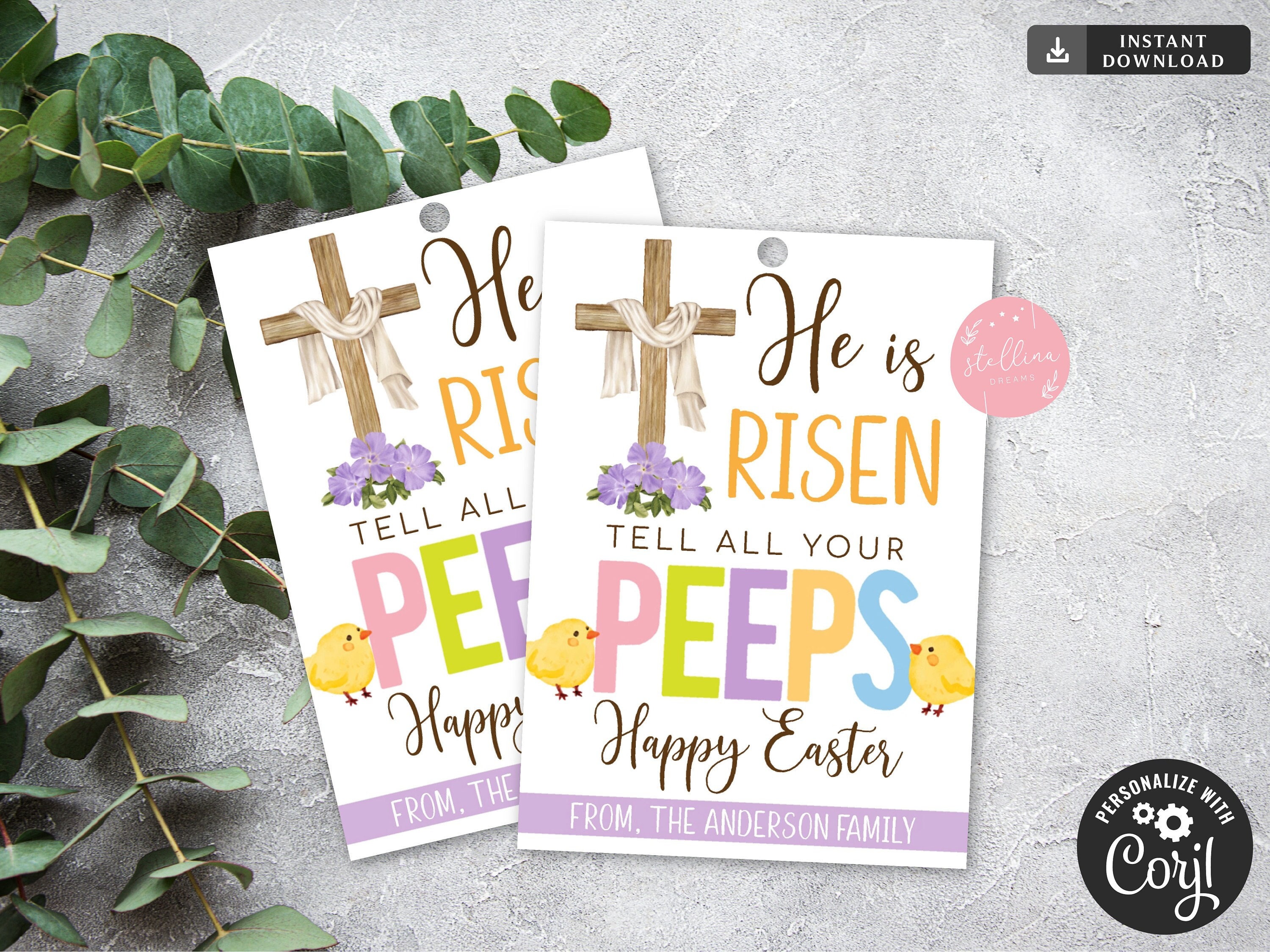 Religious Easter Gift Tags Templates