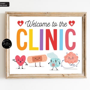 Welcome to the Clinic Sign, School Health Office Poster Pediatric ...