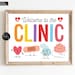 Welcome to the Clinic Sign, School Health Office Poster Pediatric ...