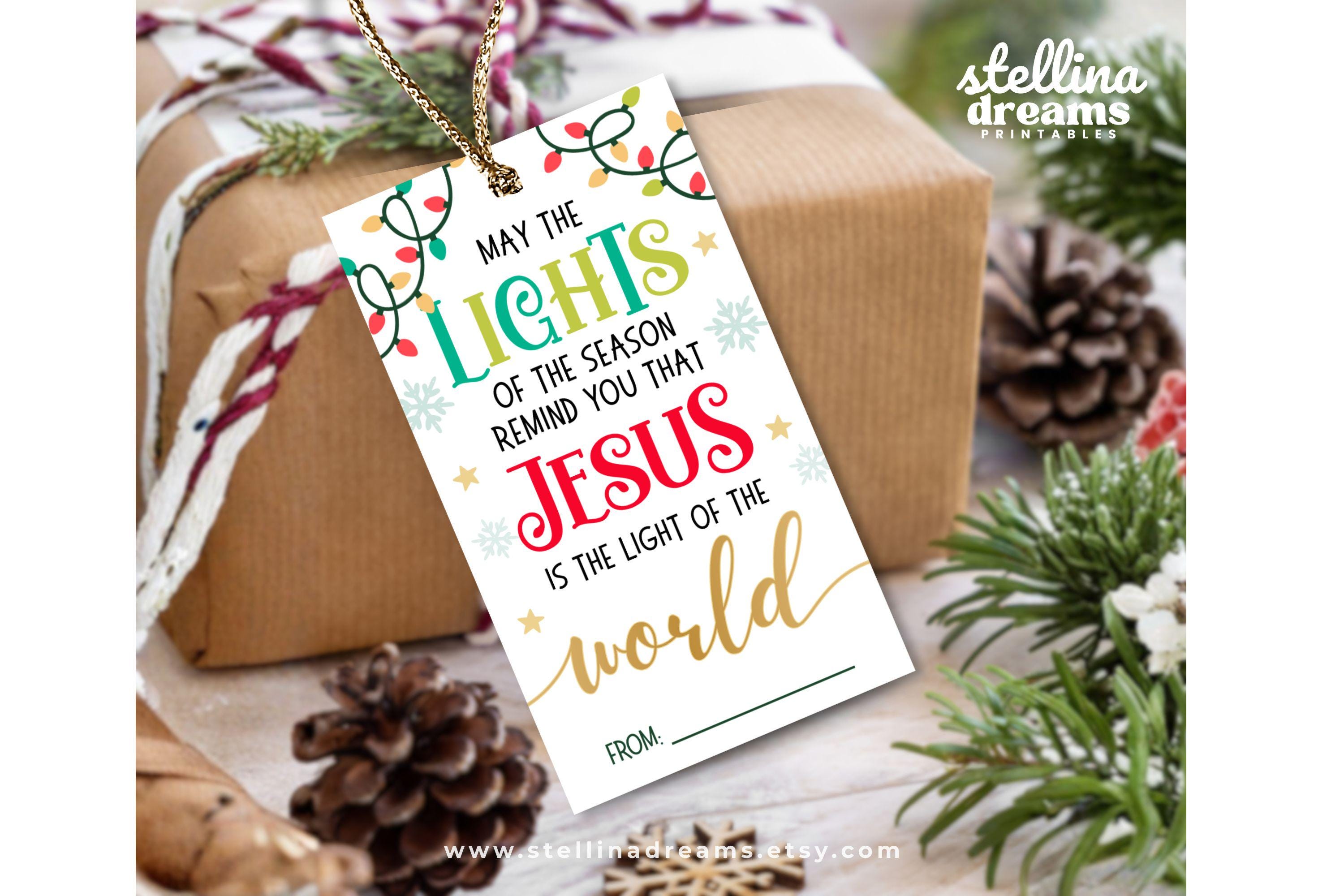 Christian Christmas Gift Tags Bundle | Religious Holiday Tags | Jesus ...