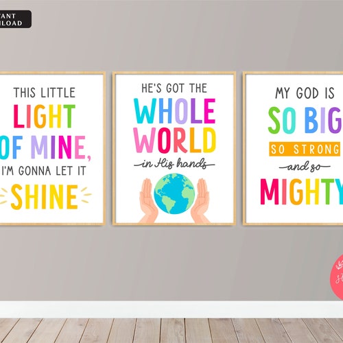 Nursery Wall Art Children's Bible Verses Abc's of - Etsy