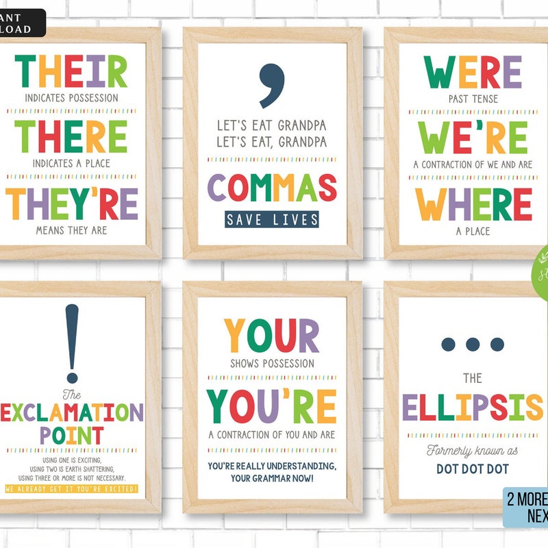 Grammar Posters - Etsy