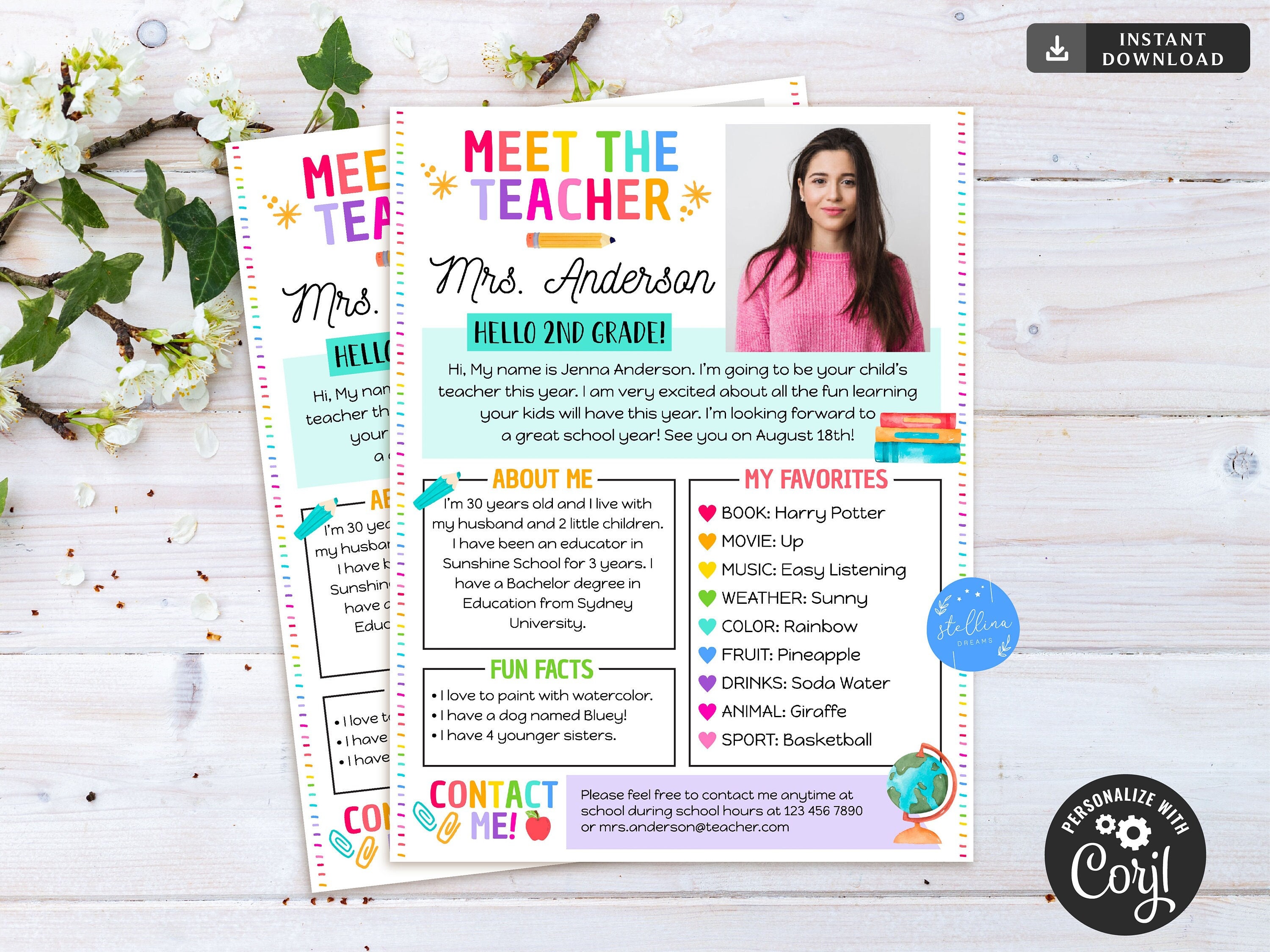 EDITABLE Meet the Teacher Back to School Printable Flyer - Etsy