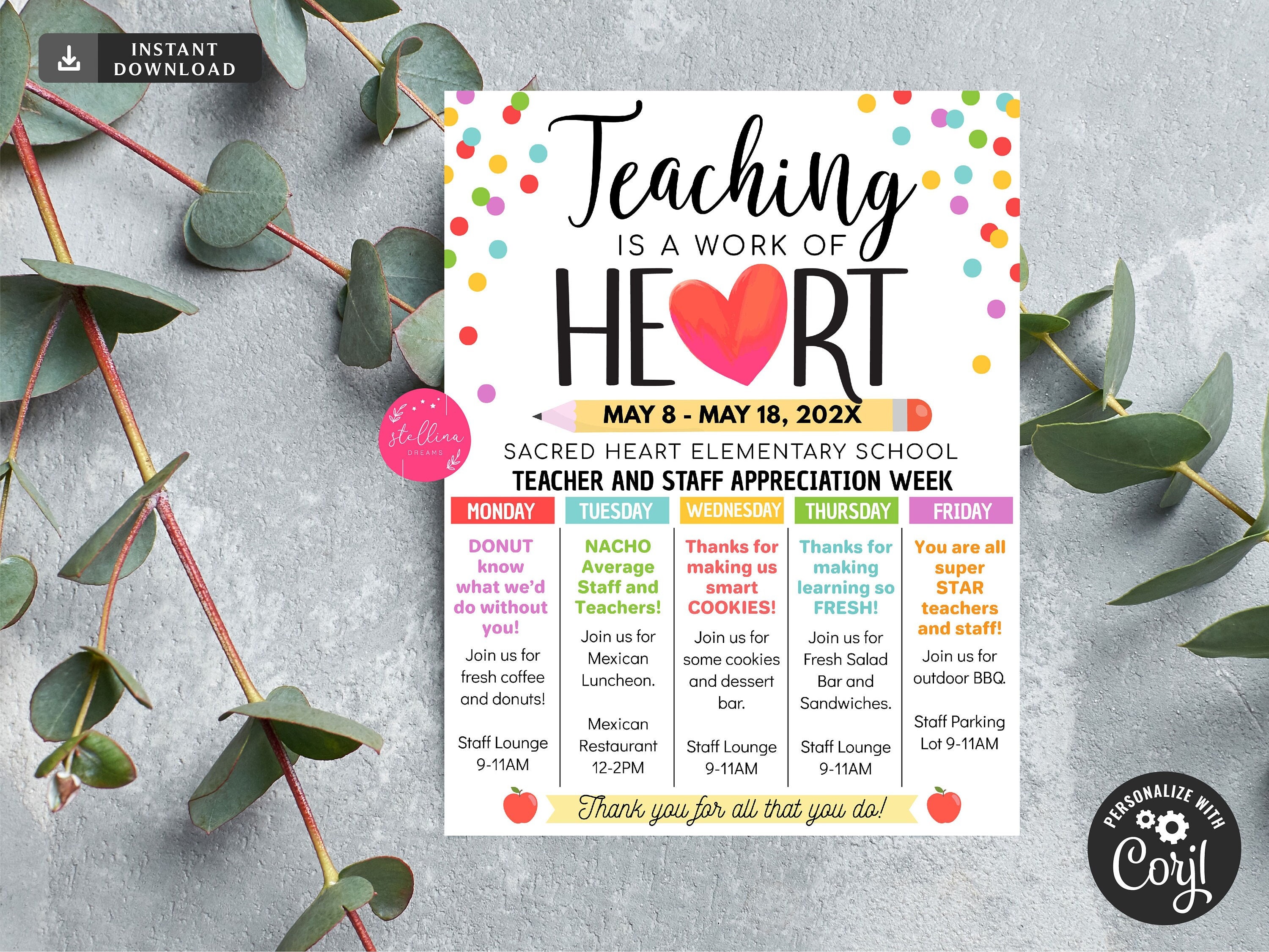 Teaching is a Work of Heart Teacher and Staff Appreciation Week ...