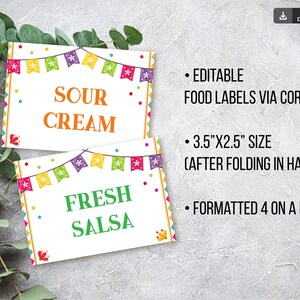 Printable Mexican Theme Party Decor, Editable Fiesta Signs, Cinco De ...