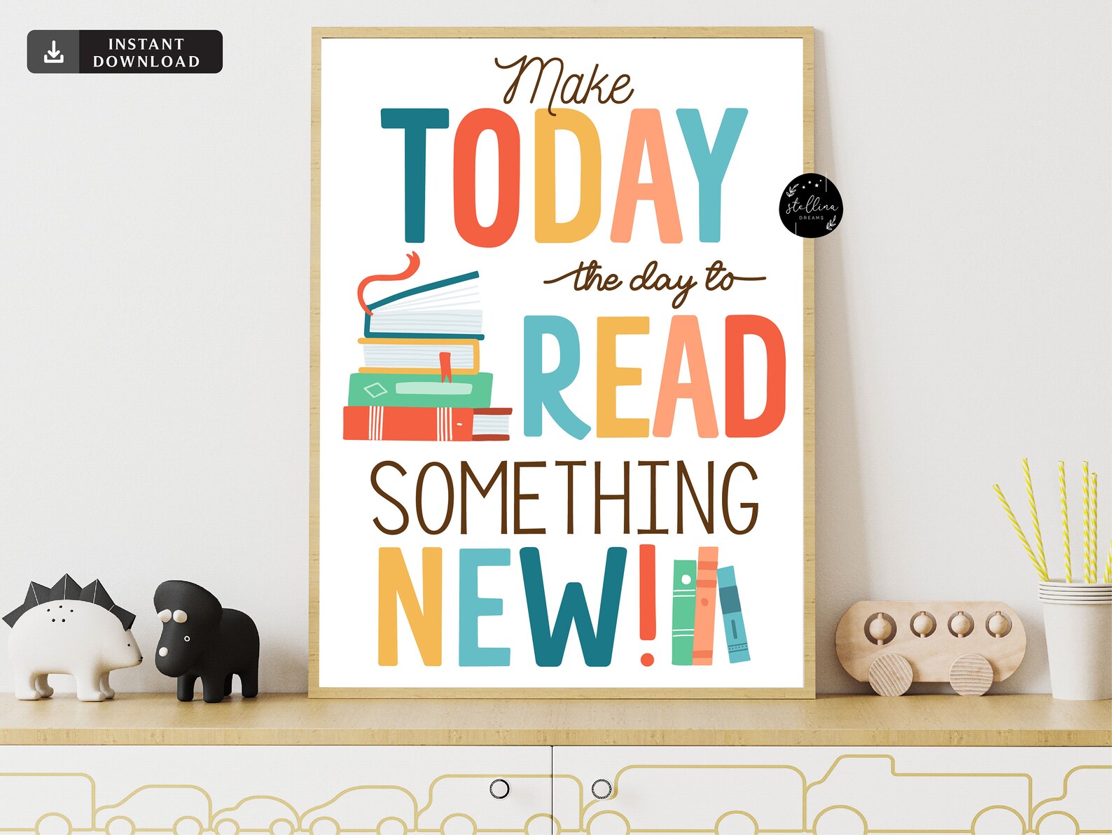 Reading Poster School Library English Classroom Printable - Etsy