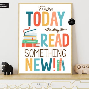 Reading Poster, School Library English Classroom Printable Poster ...