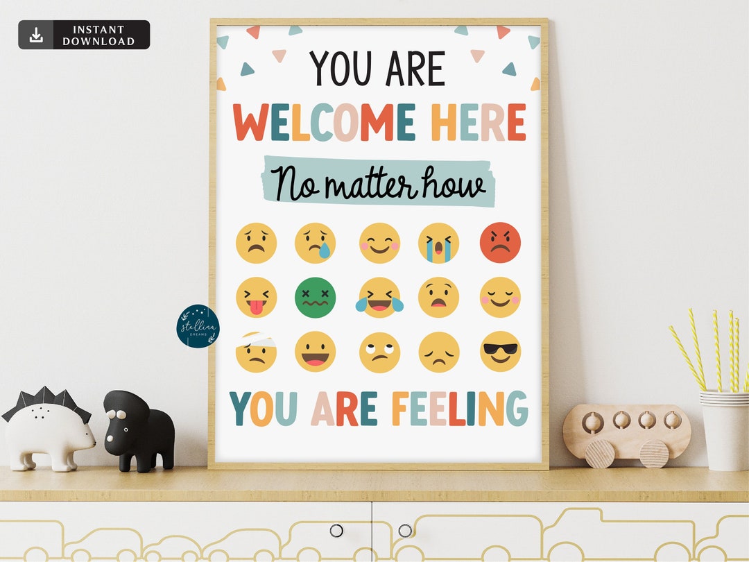 You Are Welcome Here, All Feelings Are Valid, Feelings Chart, Emotions ...