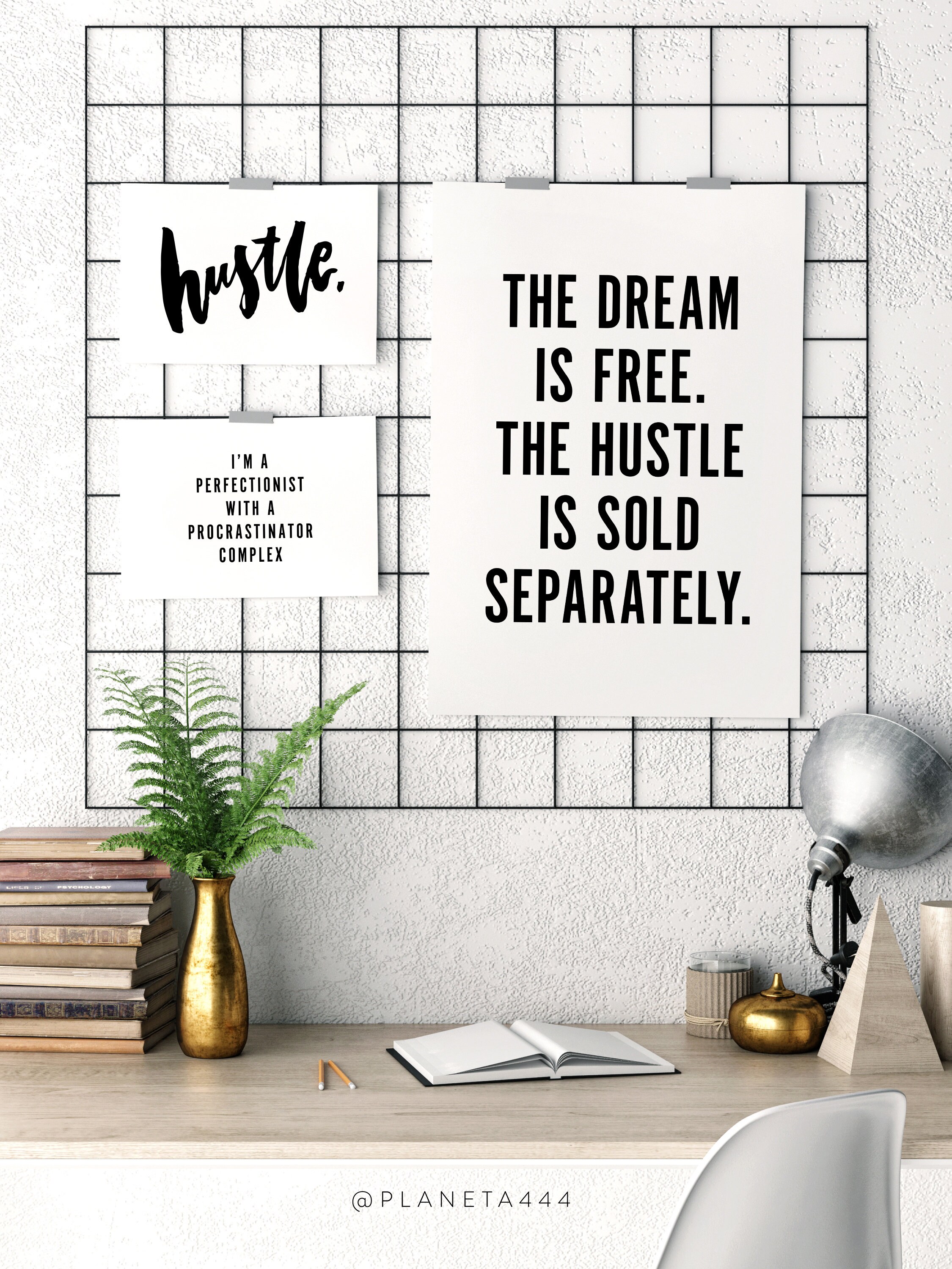 The Dream is Free Digital Print Dream Hustle Printable Art - Etsy