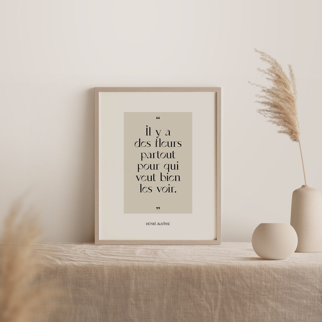 Henri Matisse Quote Art Printable Fleurs Inspiring Digital Artwork ...