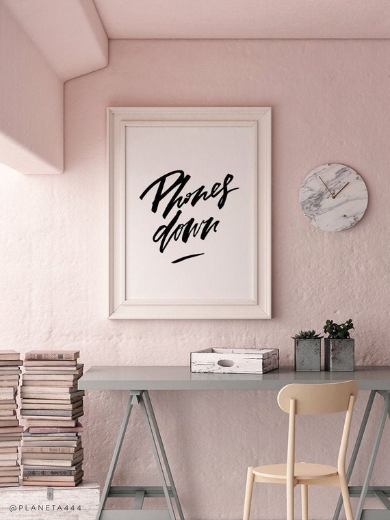 Phones Down Printable Poster Phone Free Area Print Offline - Etsy