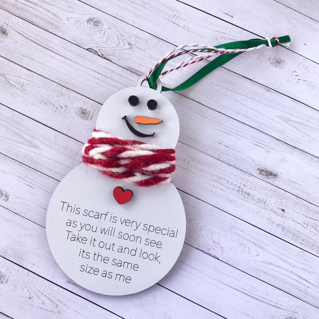 Keepsake Snowman Ornament Snowman's Scarf - Etsy