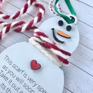 Keepsake Snowman Ornament Snowman's Scarf - Etsy