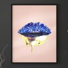 Dripping Lips Artwork, Diamond Lips Picture, PRINTABLE, Lipstick Wall ...