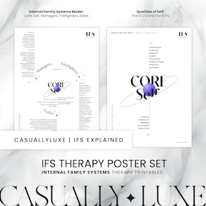 IFS Therapy Poster Set of 2, Internal Family Systems Printable | 5 P's ...