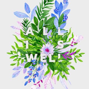 All is Well Mental Health Poster PRINTABLE, Positive Affirmation for ...