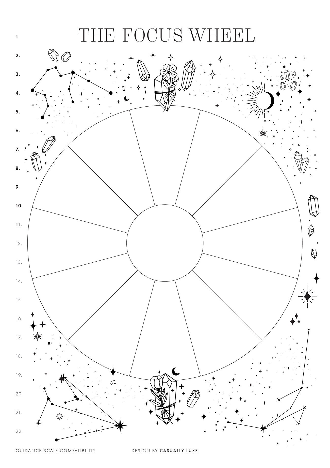 Abraham Hicks Focus Wheel Template: Printable Worksheet Set (digital ...