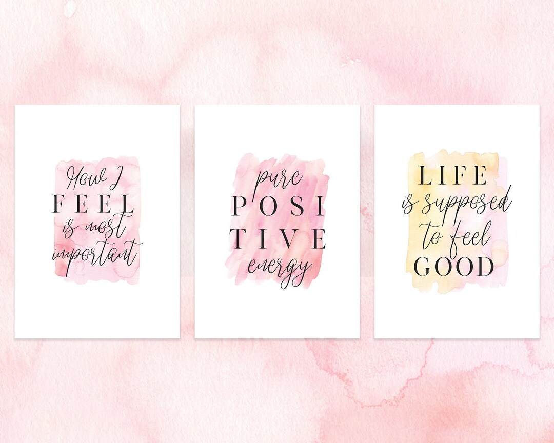Positive Energy Posters Set of 3 Abraham Hicks Art, Vision Board ...