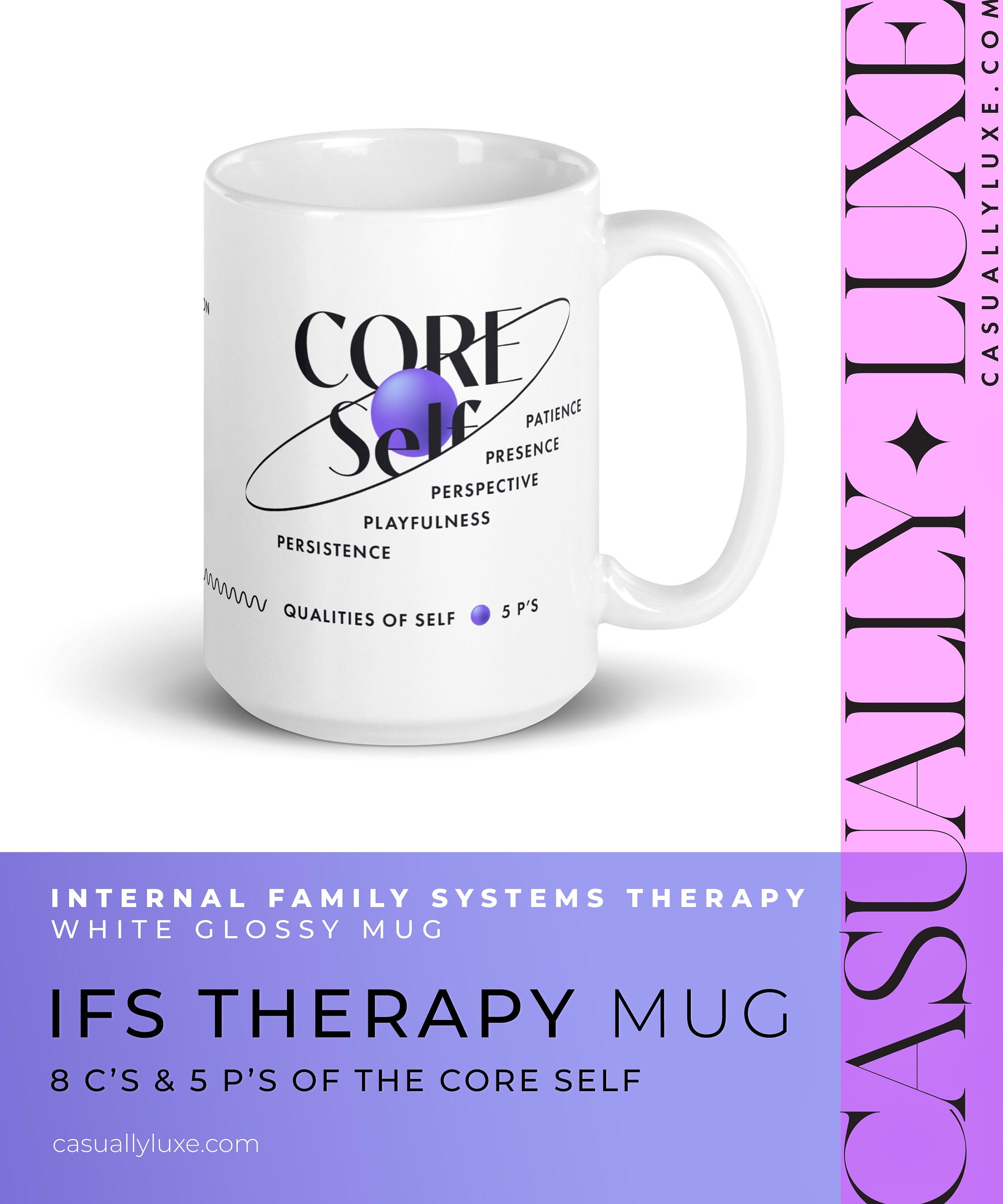 8 C's & 5 P's of the Self IFS Therapy Mug, 8 C's of IFS Office Gift ...