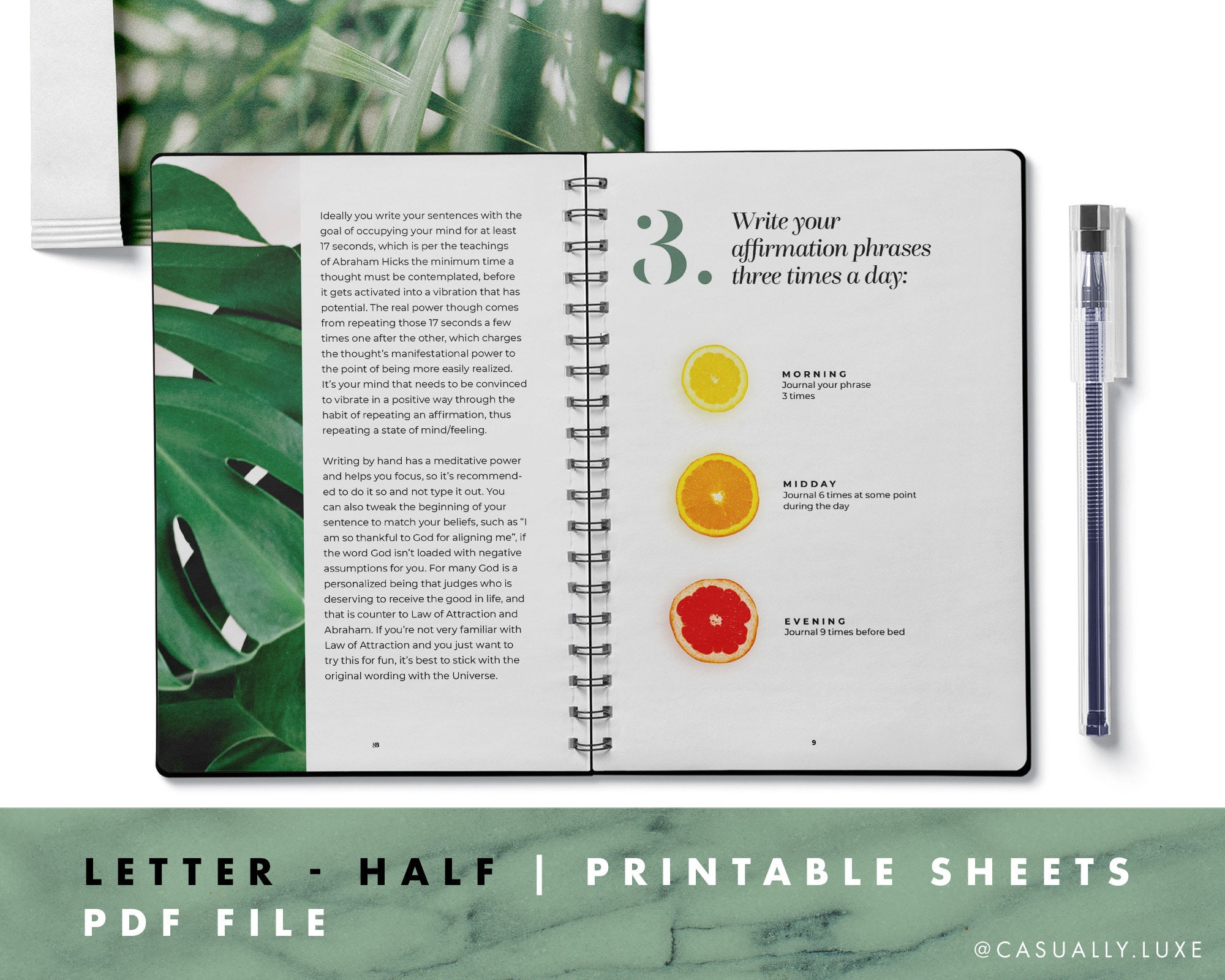 Manifestation Journal PDF 369 Method, Printable Pages Affirmation ...