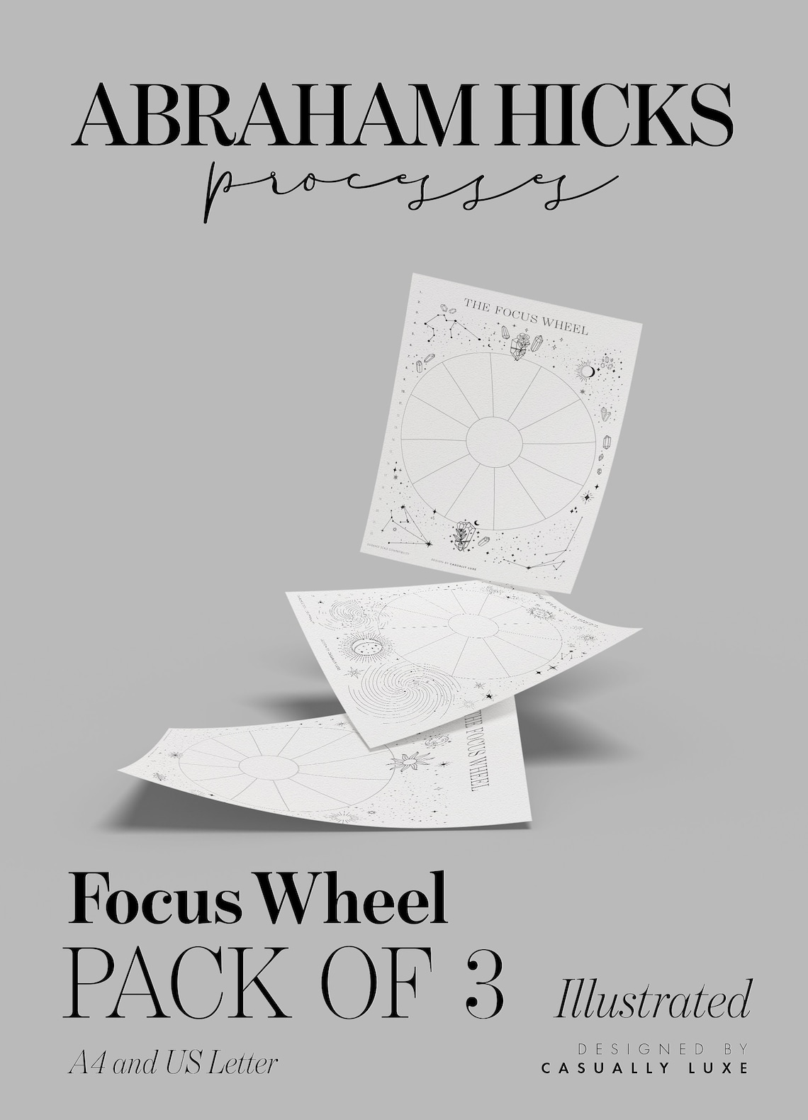 Abraham Hicks Focus Wheel Template: Printable Worksheet Set (digital ...