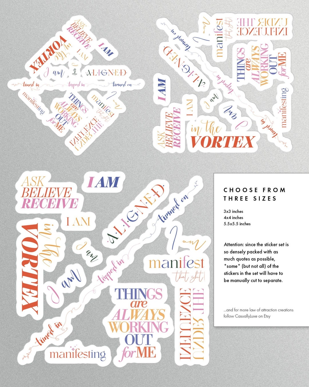 Abraham Hicks Sticker Set, Law of Attraction Sticker Bundle ...