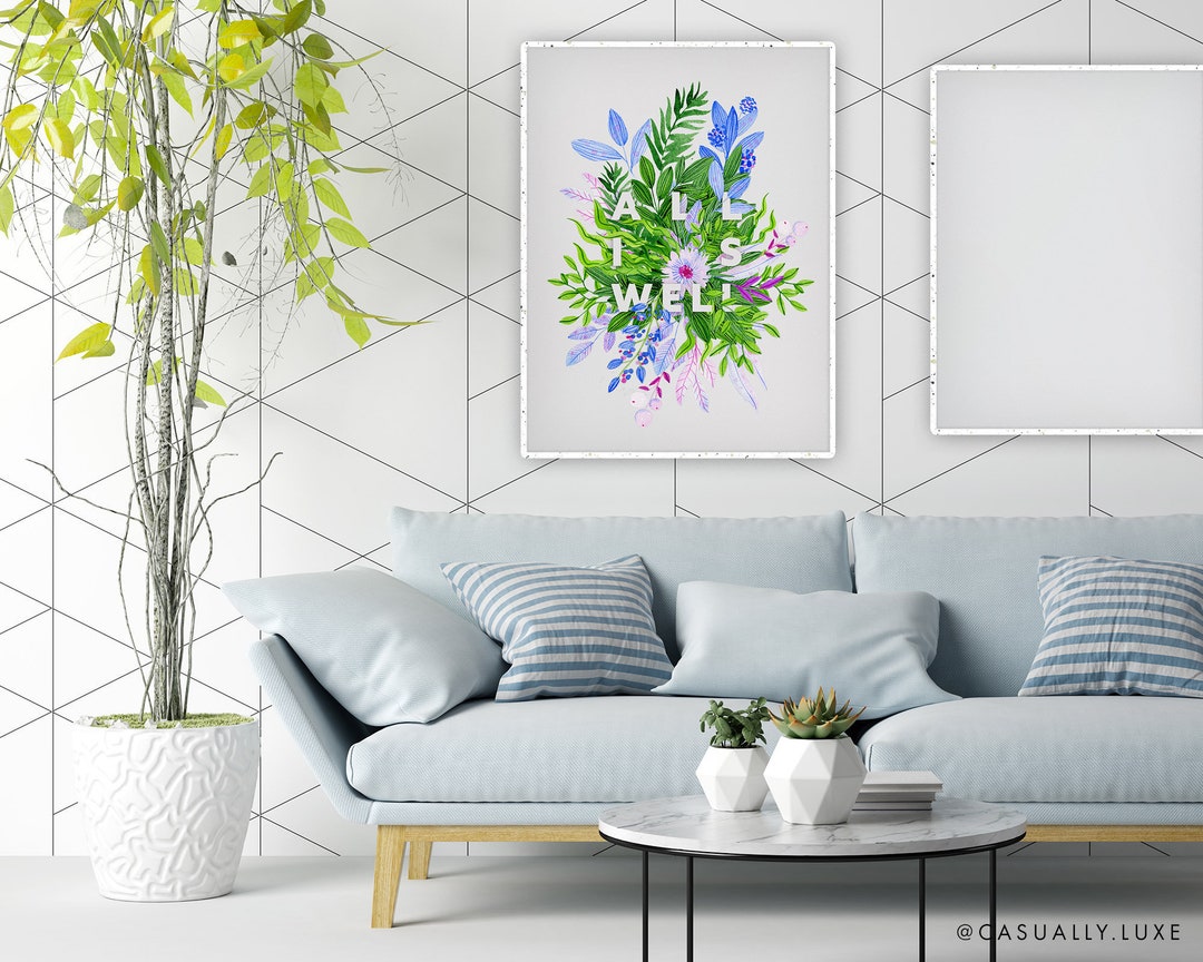 All is Well Mental Health Poster PRINTABLE, Positive Affirmation for ...