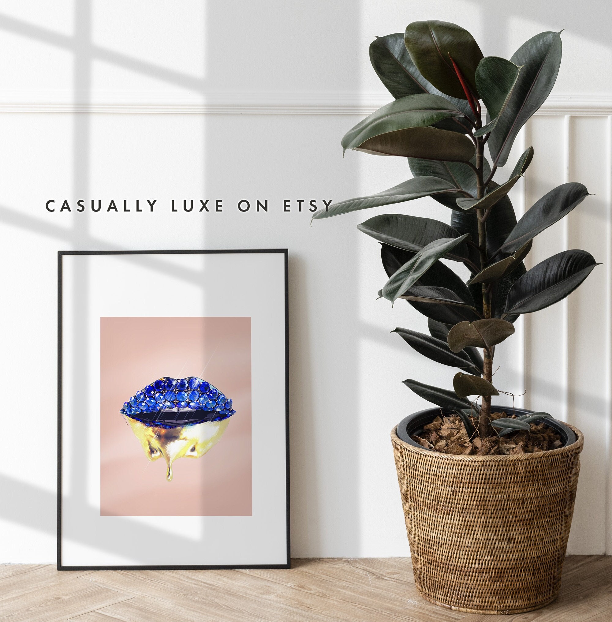Dripping Lips Fashion Poster PRINTABLE, Luxury Fashion Glam Lip Art ...