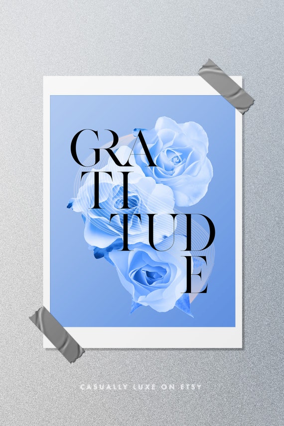 Gratitude Poster Gratefulness Meditation Room Art - Etsy