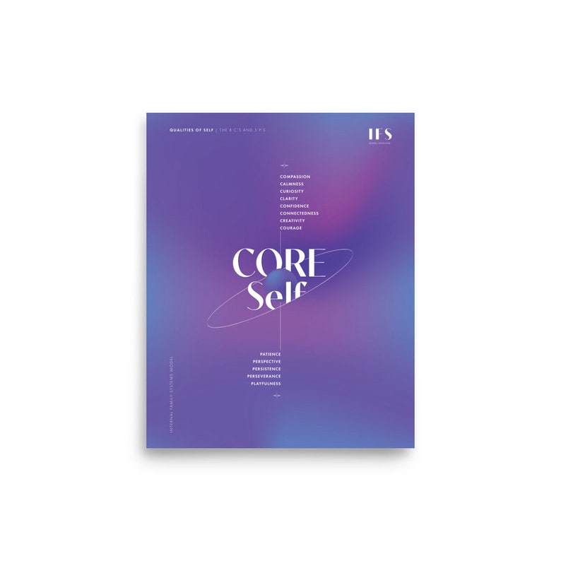 8 C's 5 P's of Self IFS Therapy Poster, Core Self Leadership ...