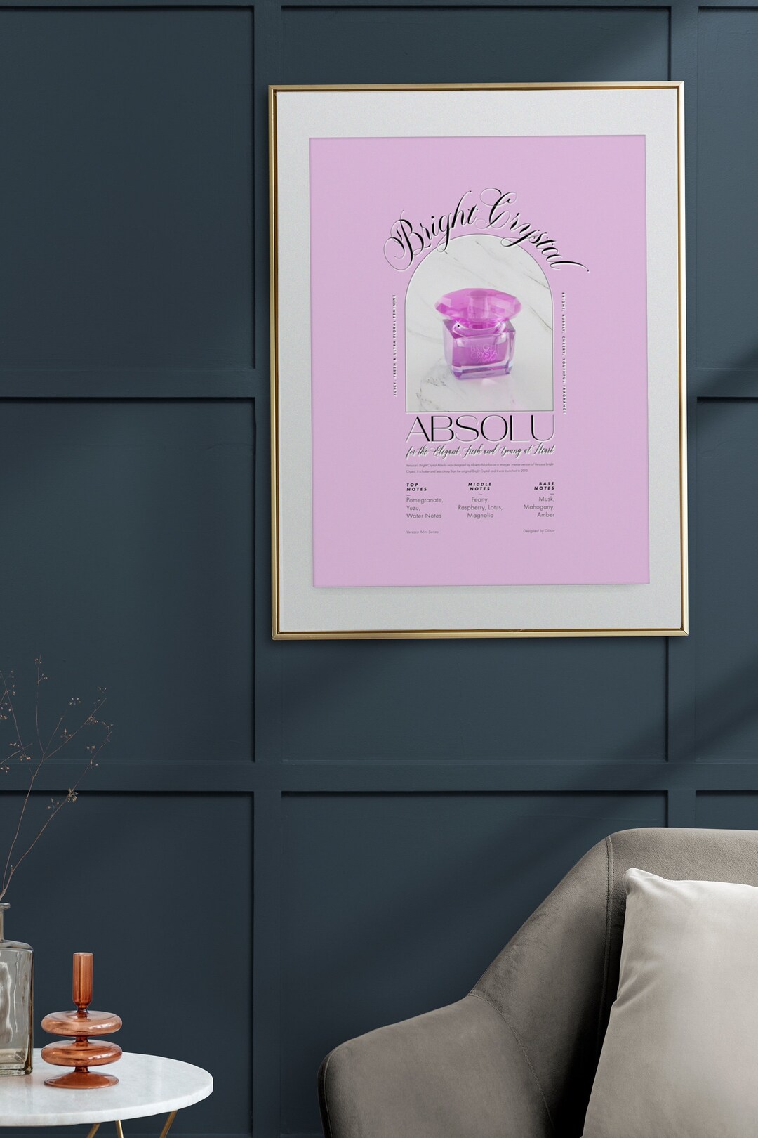 Perfume Poster Pink Room Art Fragrance Lover Gift Idea Vogue Collage ...