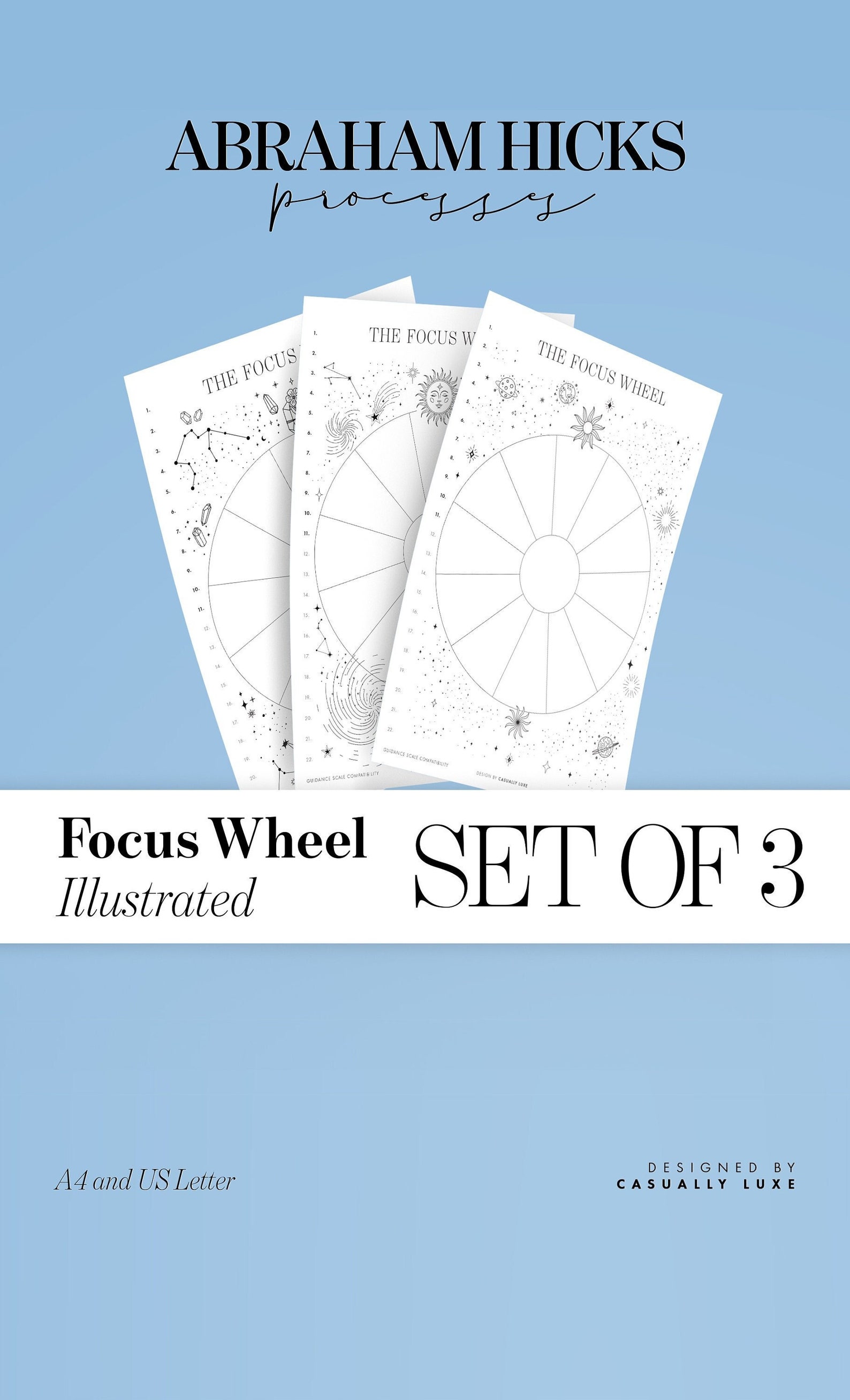Abraham Hicks Focus Wheel Template: Printable Worksheet Set (digital ...