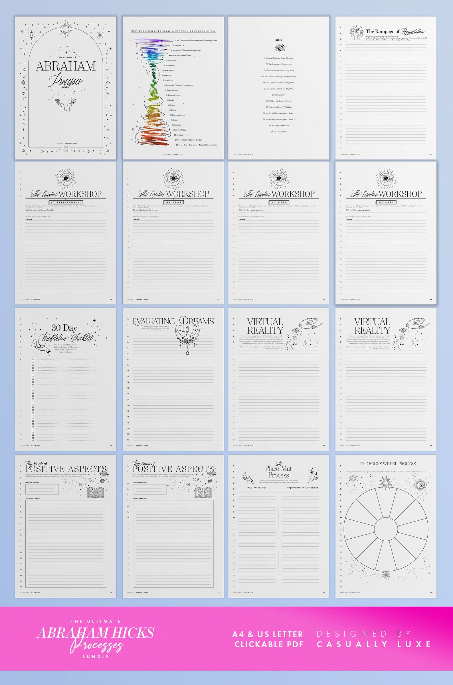 Ultimate Abraham Hicks Journal Bundle, Abraham Hicks Worksheets PDF, 30 ...