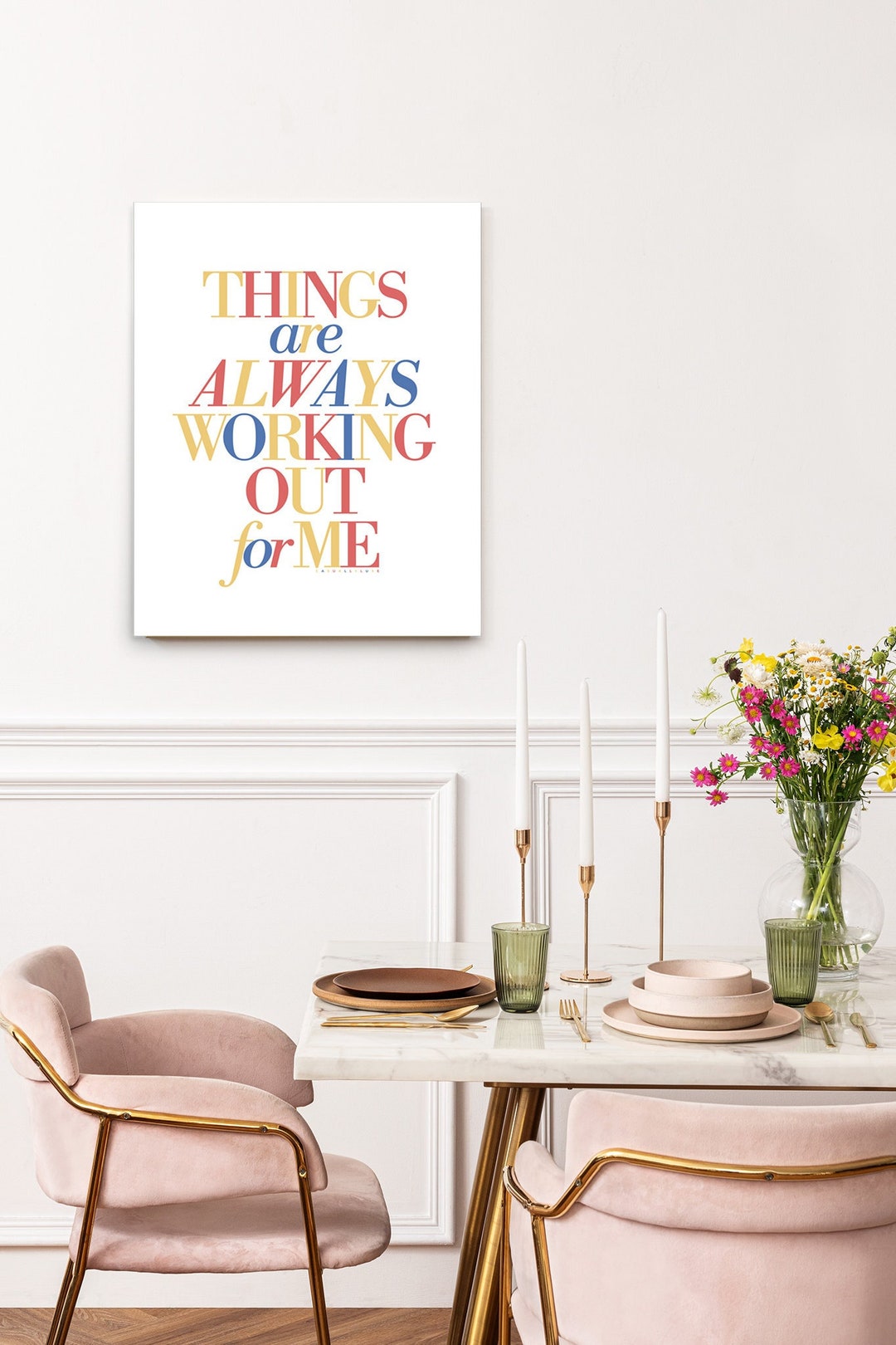 Abraham Hicks Art Print Always Working Out for Me, Colorful Artwork ...