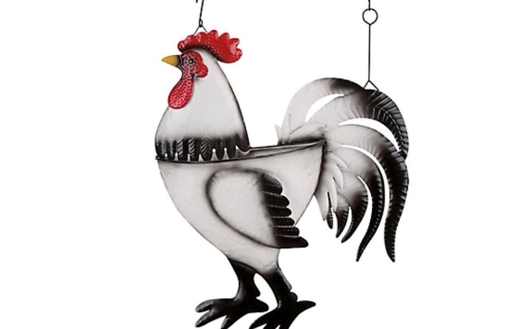 Hanging Rooster Bucket Planter - Etsy