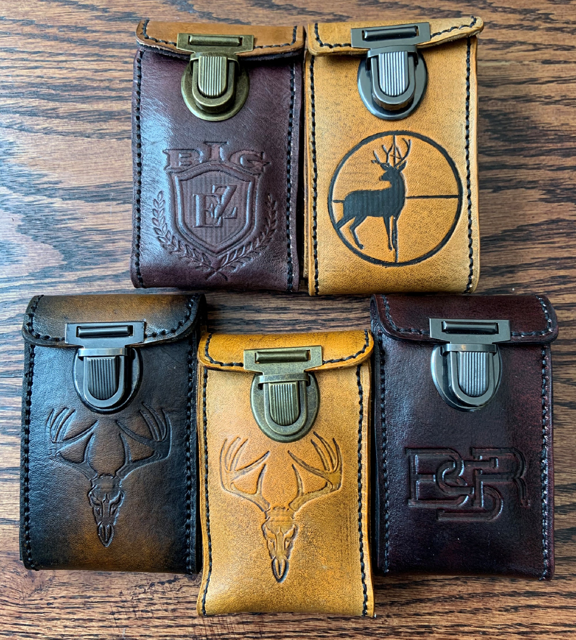 Custom Hand Tooled and Painted Genuine Leather Ammo Wallet ...