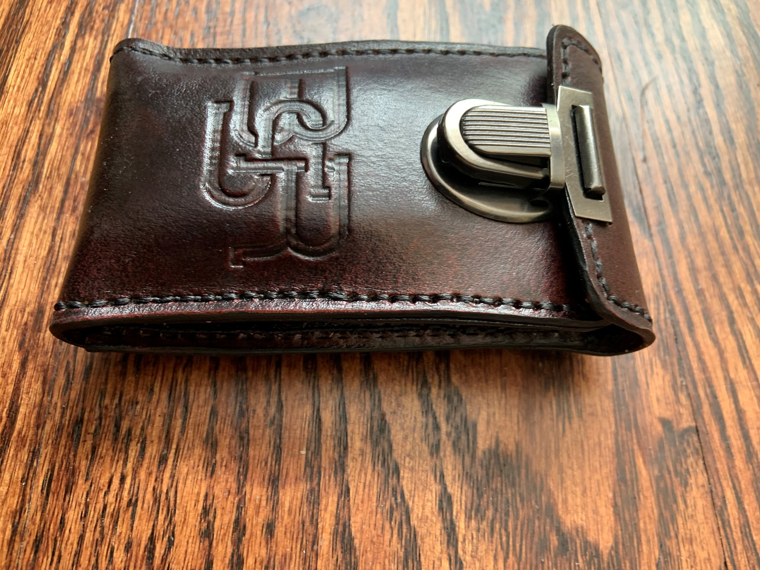 Custom Hand Tooled and Painted Genuine Leather Ammo Wallet | Etsy