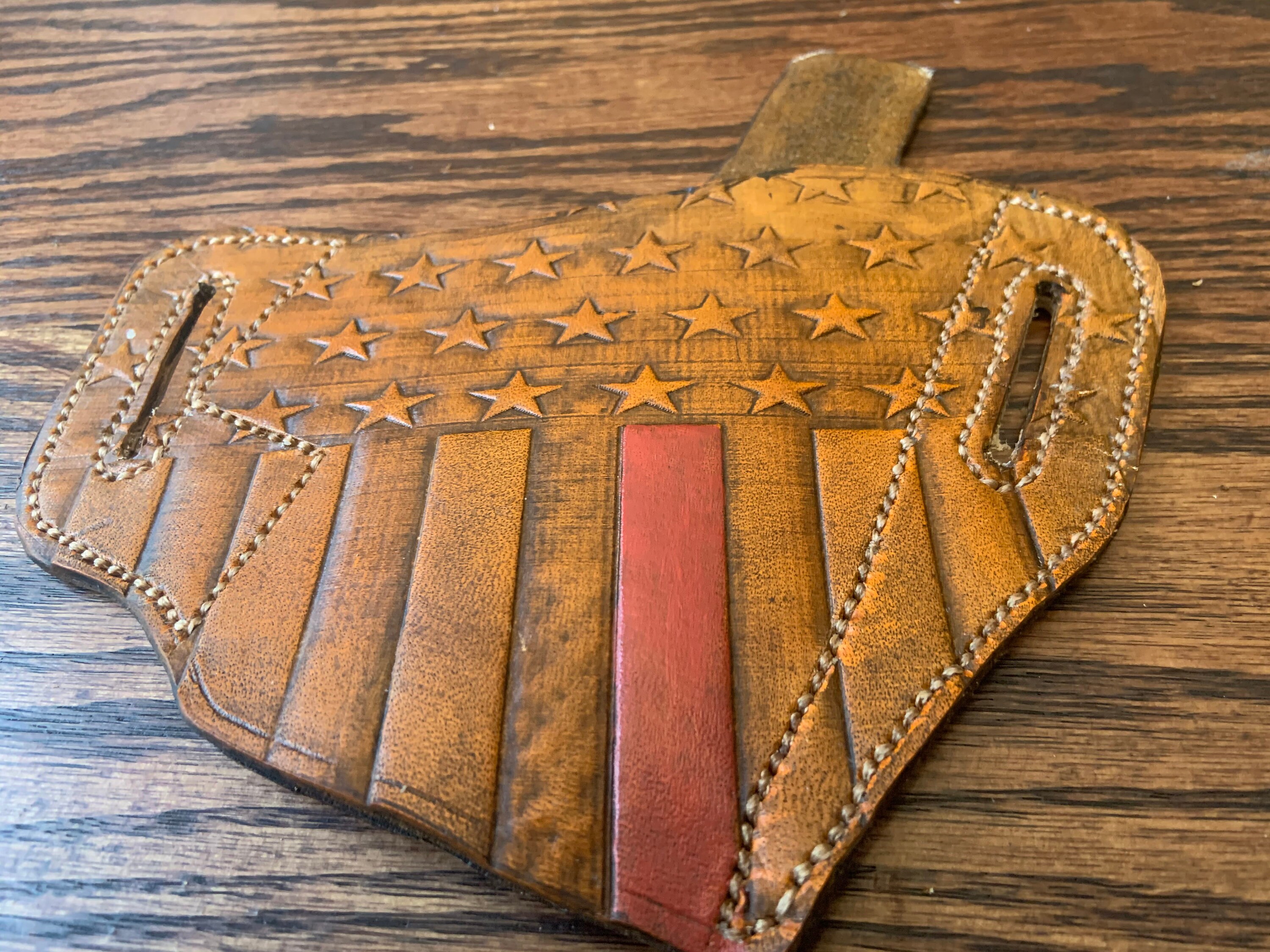 Custom Tooled and Painted Genuine Leather Gun Holster Back - Etsy