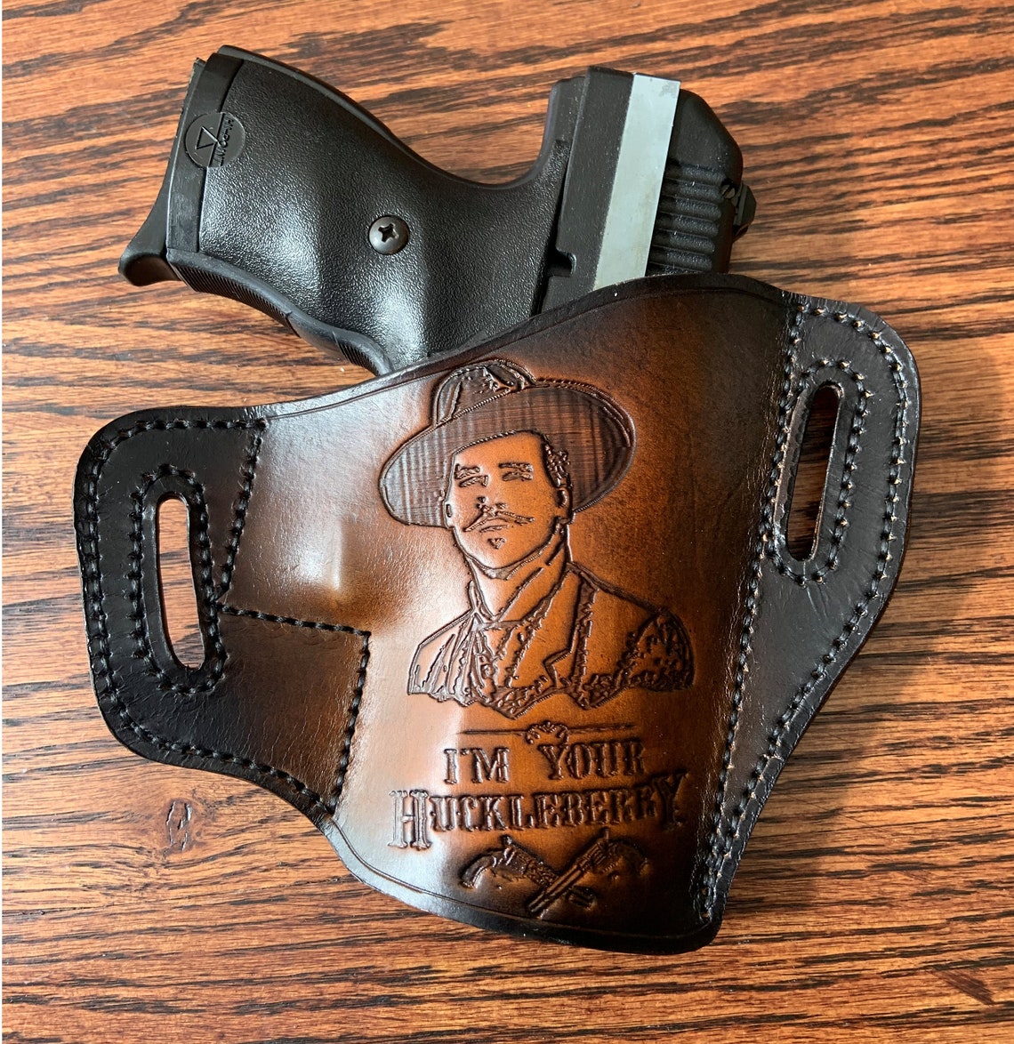 Custom Stamped and Airbrushed Genuine Leather Gun Holster- I'm Your ...
