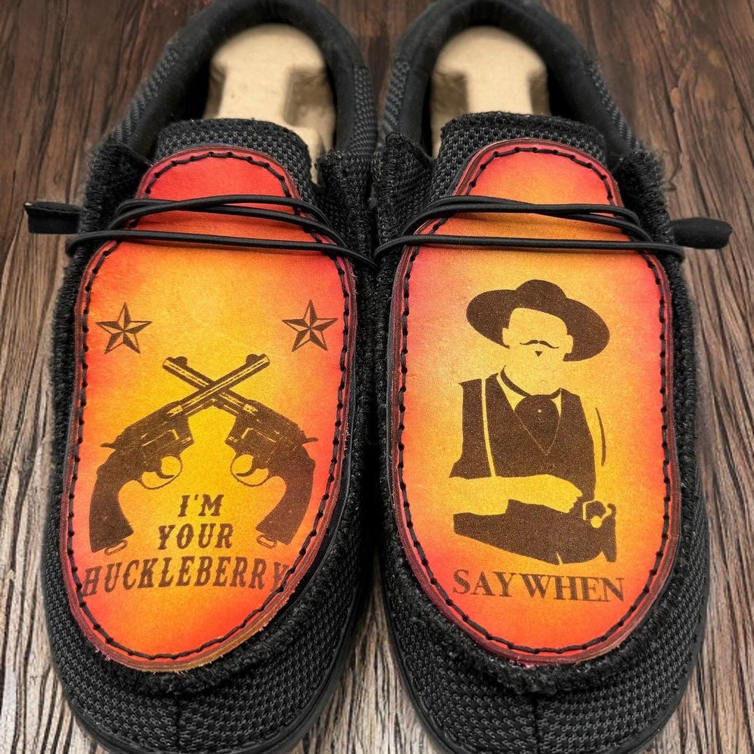 Custom Leather Top Hey Dude Shoes With Bottle Opener - Cowboy - Etsy