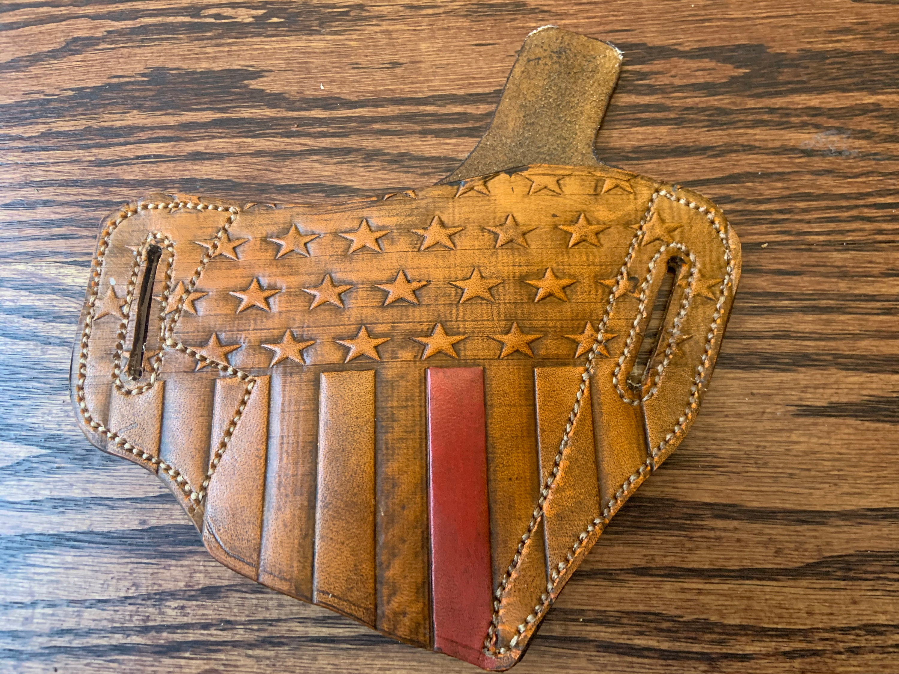 Custom Tooled and Painted Genuine Leather Gun Holster Back - Etsy