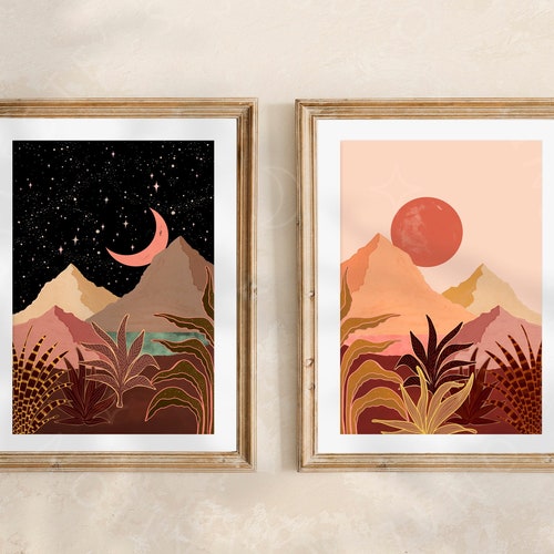 FALL Art Print Set of 2 / Boho Autumn Art Prints Printable - Etsy
