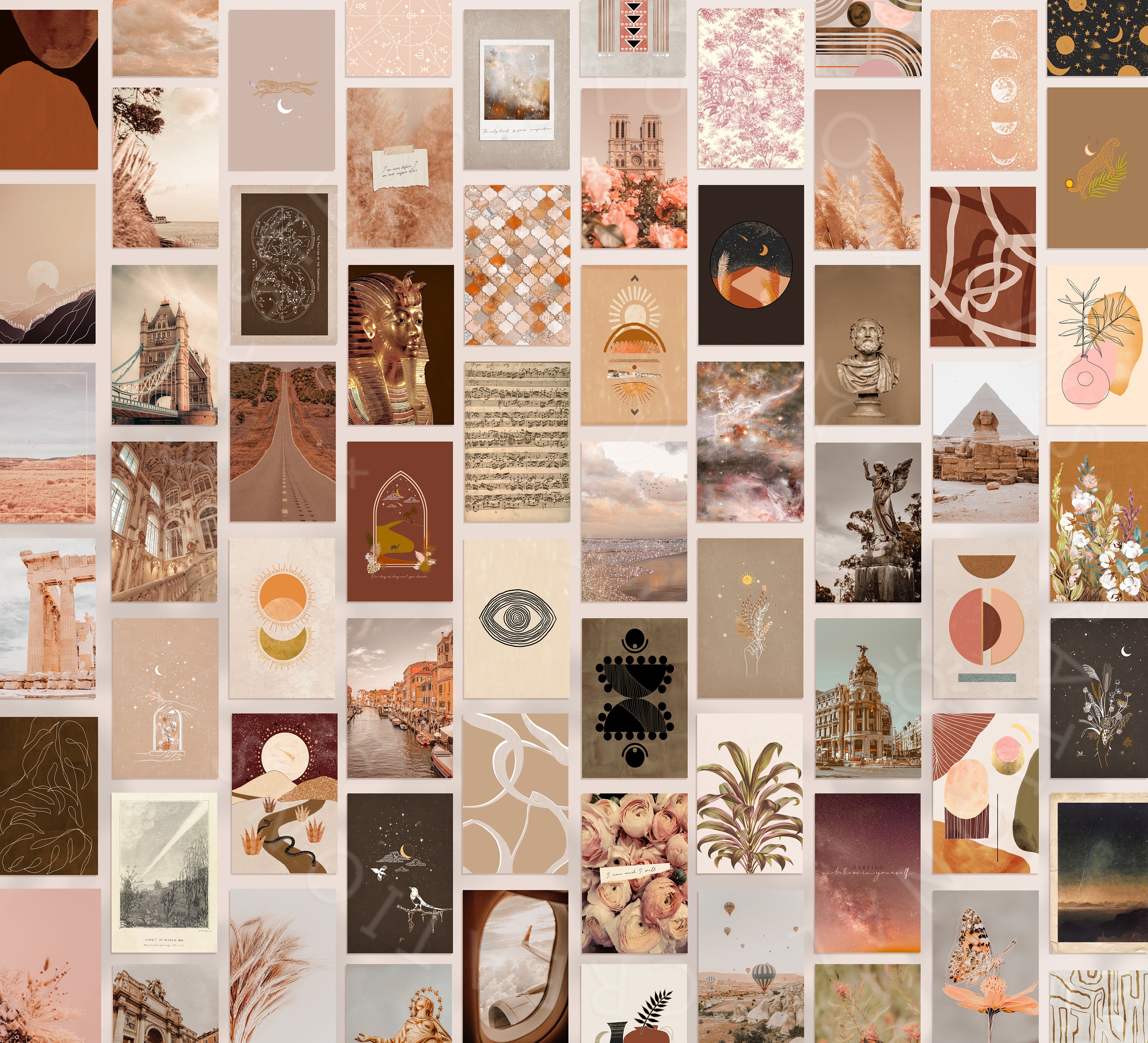 VINTAGE Chic Wall Collage Prints Dark Academia Collage | Etsy