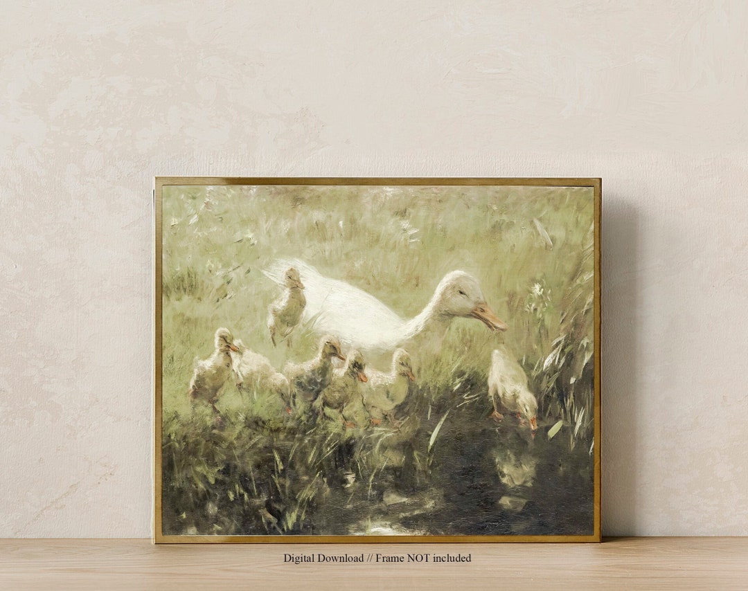 DUCK Art Printable / Farm Animal Art Prints Vintage / Downloadable Art ...