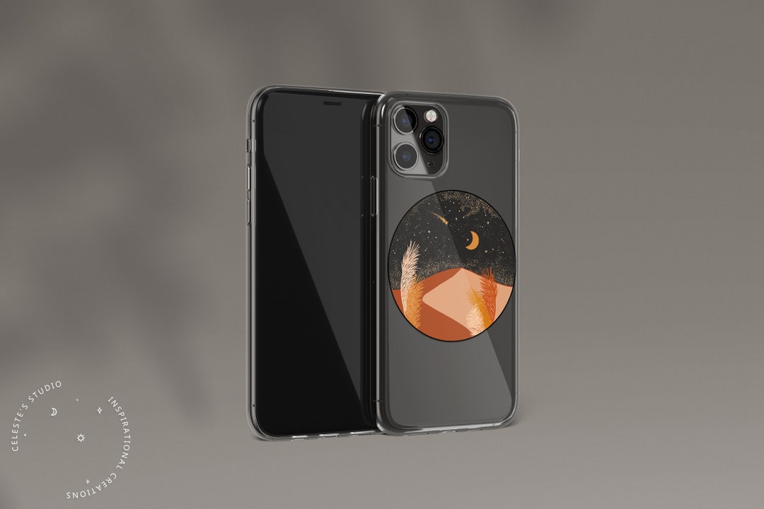 MOON iPhone 14 Plus Case Clear / Celestes.studio© / Modern Abstract Art ...