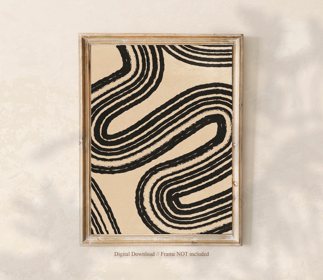 GALLERY Wall Prints, Beige Abstract Painting Art Prints, Beige and ...