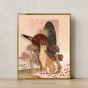 CHEETAH Art Print, Boho Kids Bedroom Wall Art, Exclusive Celestes ...