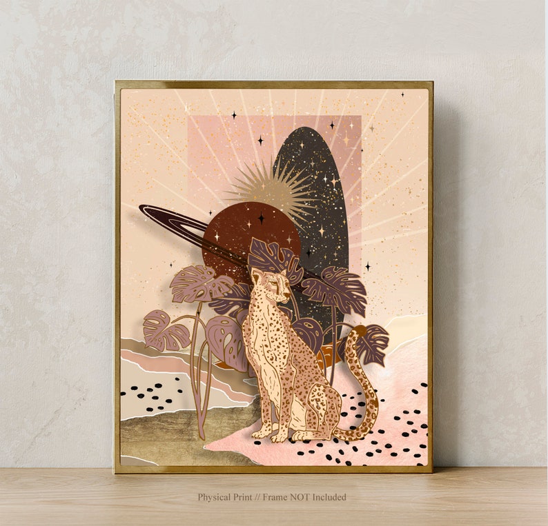 CHEETAH Art Print Boho Kids Bedroom Wall Art Exclusive - Etsy