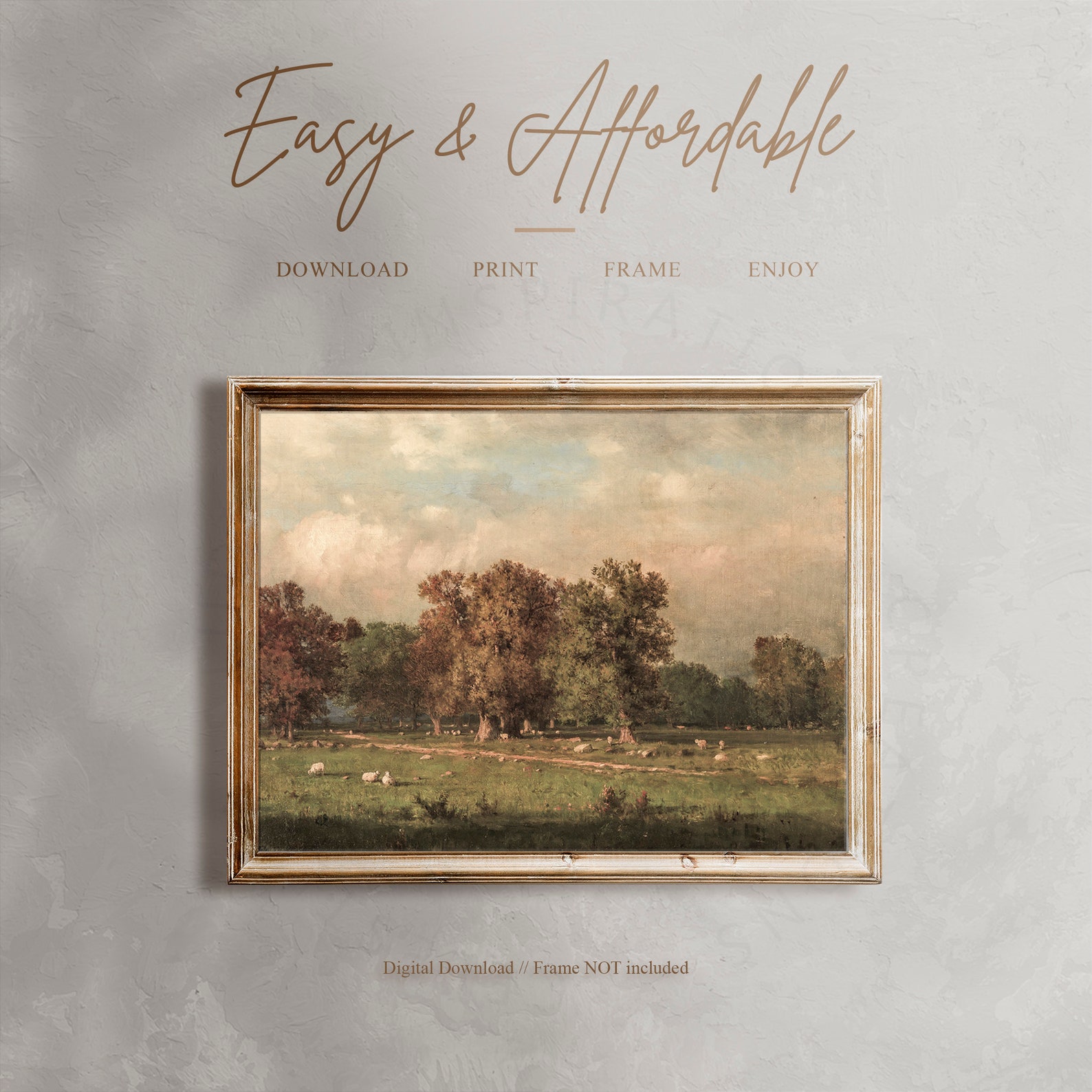 RUSTIC FALL Art Printable / Vintage Painting Print / - Etsy