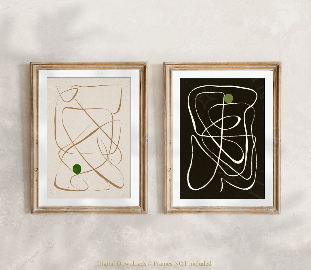 ABSTRACT Art Print Set / Modern Posters / Matching Art Prints / Living ...